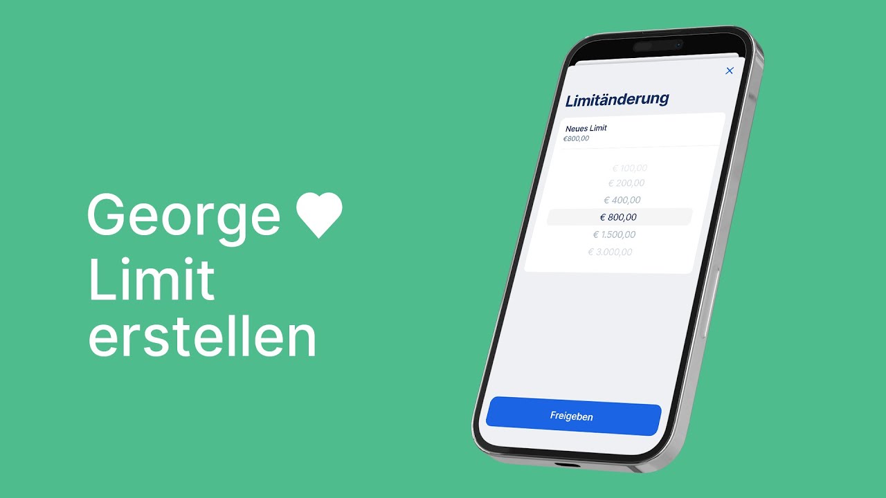 Limits für Debit- und Kreditkarte ganz einfach selbst in George setzen ...