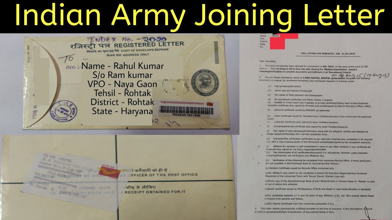 Joining Letter Indian Army Indian Army Joining Letter joining-letter-indian-army-indian-army-joining-letter