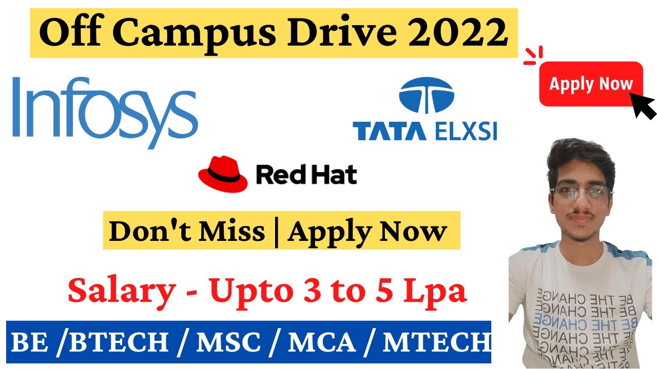 Tata Elxsi Off Campus Drive 2022 | Free Infosys Certificate | Infosys ...