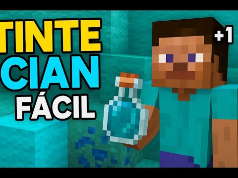 Cómo hacer tinte cian en Minecraft fácil y rápido - YouTube