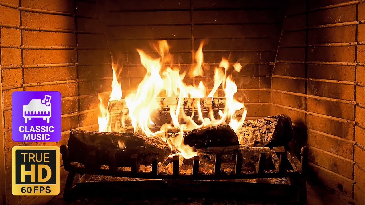 🔥 Fireplace Ambience with Relaxing Classical Piano Music - YouTube