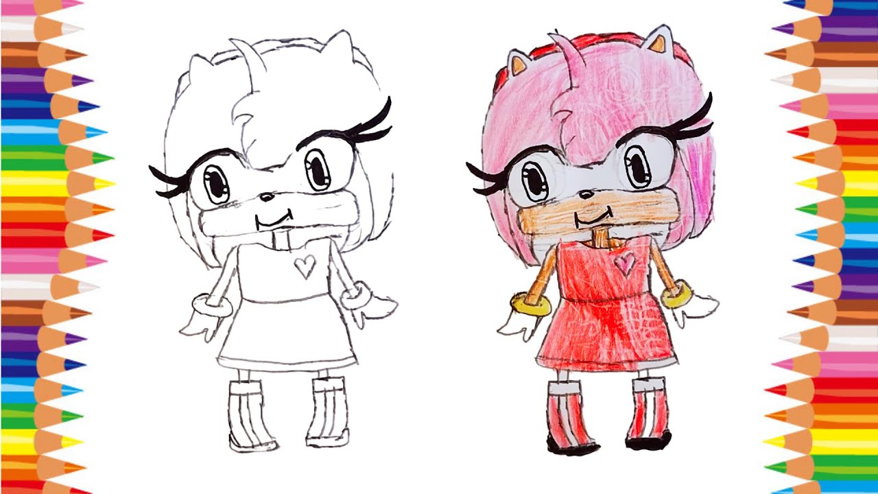 How to Draw Amy Rose😀| Sonic the Hedgehog | Step-by-Step | Drawing and ...