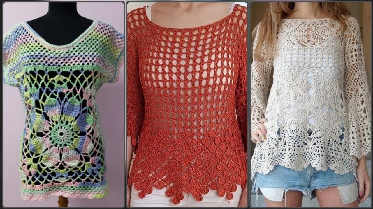 Top 50 Latest stylish trendy crochet handknit blouse top pattern ...