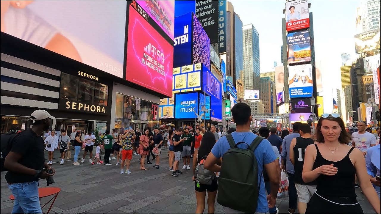 [4K] Times Square New York USA ! 4th of July (Independence Day 2022 in ...