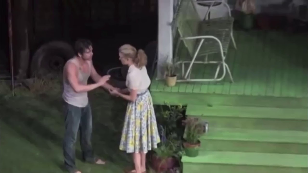 Picnic kiss scene Sebastian Stan & Maggie Grace - YouTube