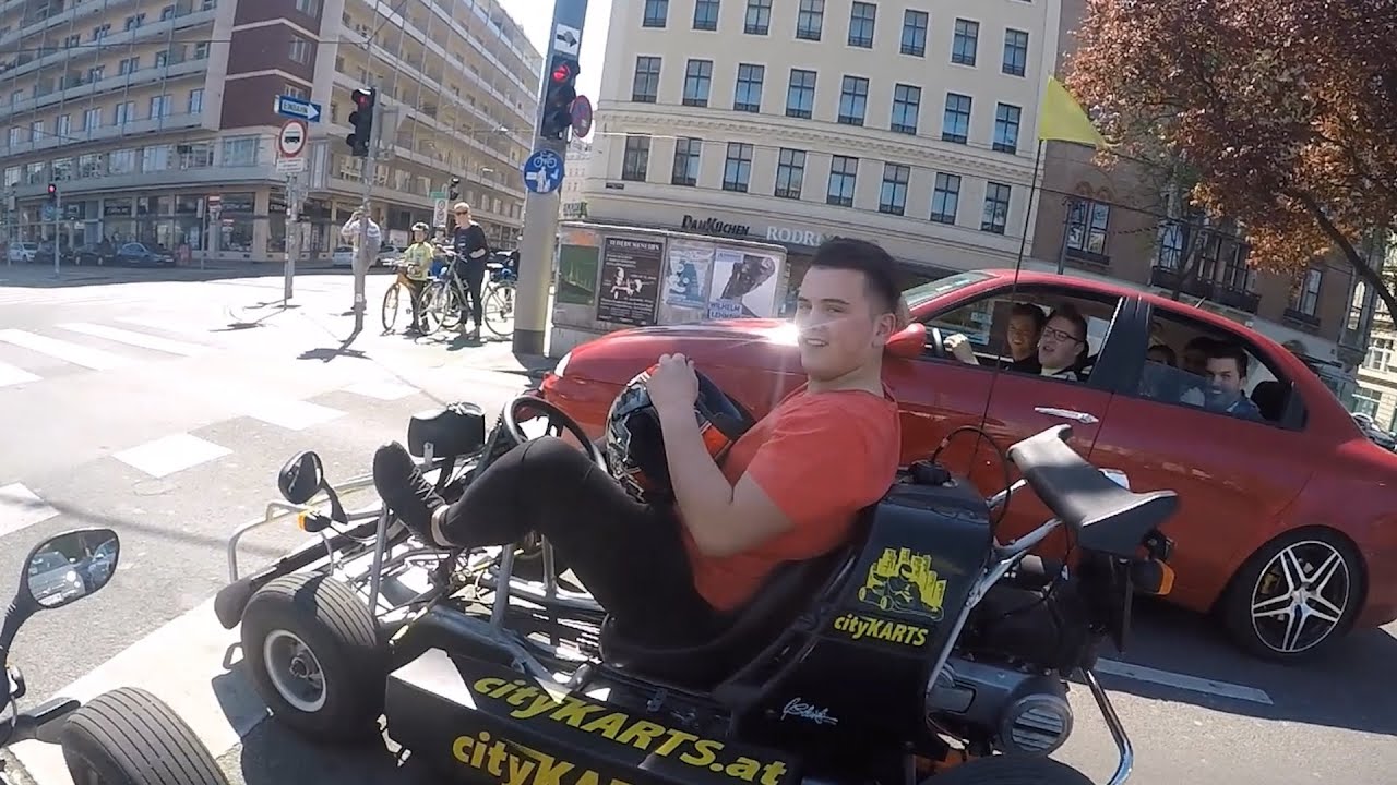 Two Friends Race Their Go Carts In Vienna - YouTube