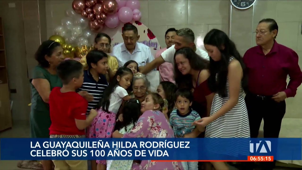 Hilda Rodríguez es una guayaquileña que celebró su cumpleaños 100 junto ...