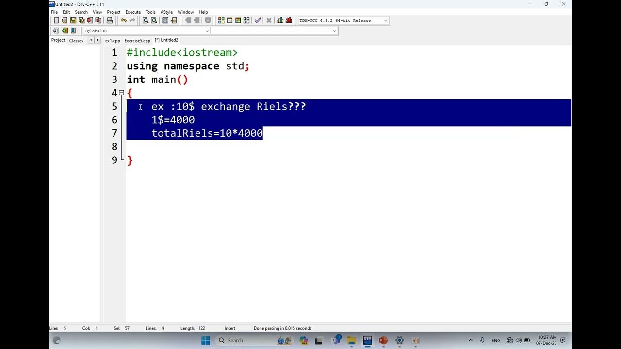 27 Exercise 6 in convert from dollar to riels - YouTube