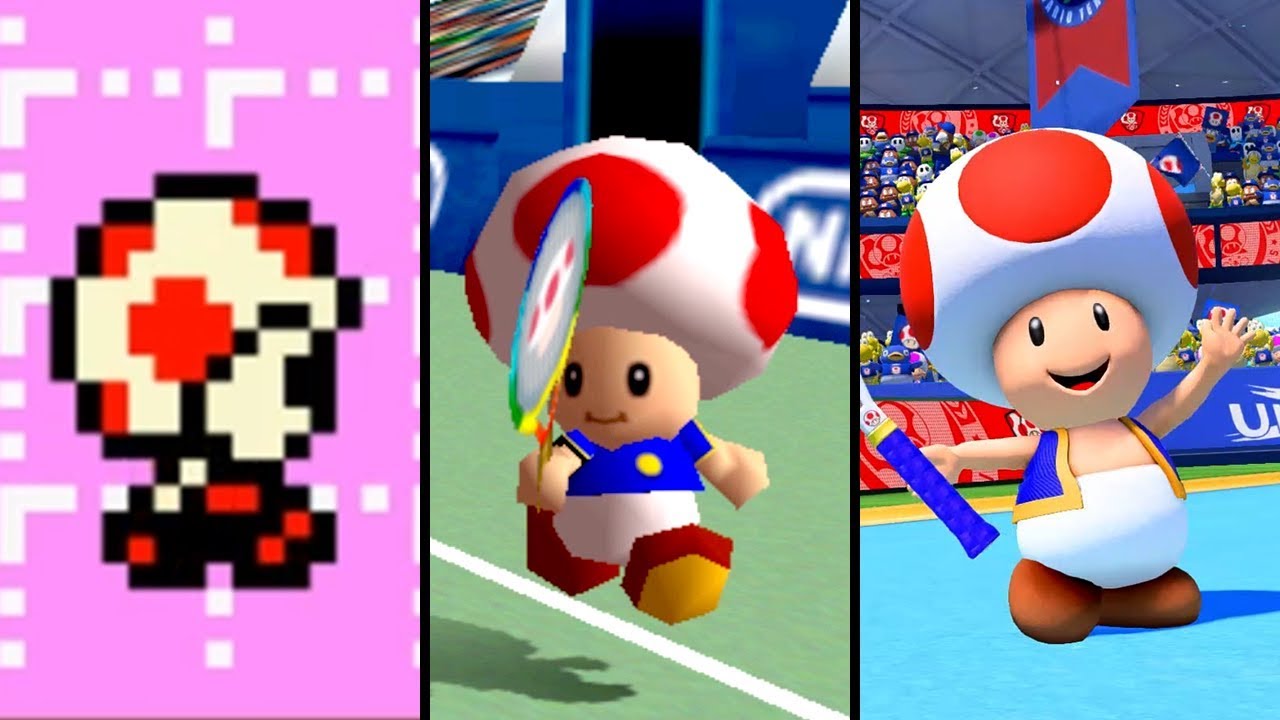 Evolution of Toad in Mario Tennis (2000-2019) - YouTube