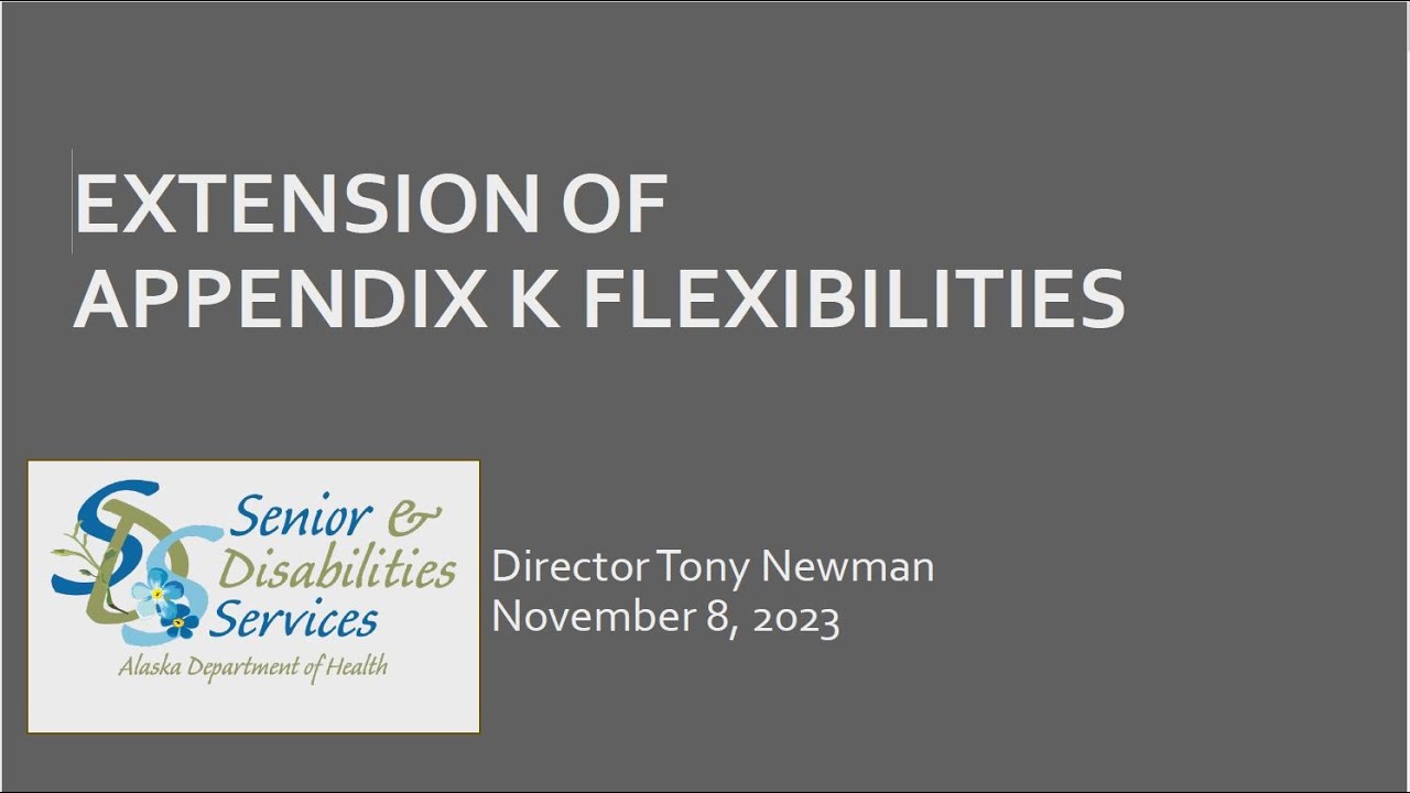 Webinar Information About Appendix K Flexibilities Extension on ...