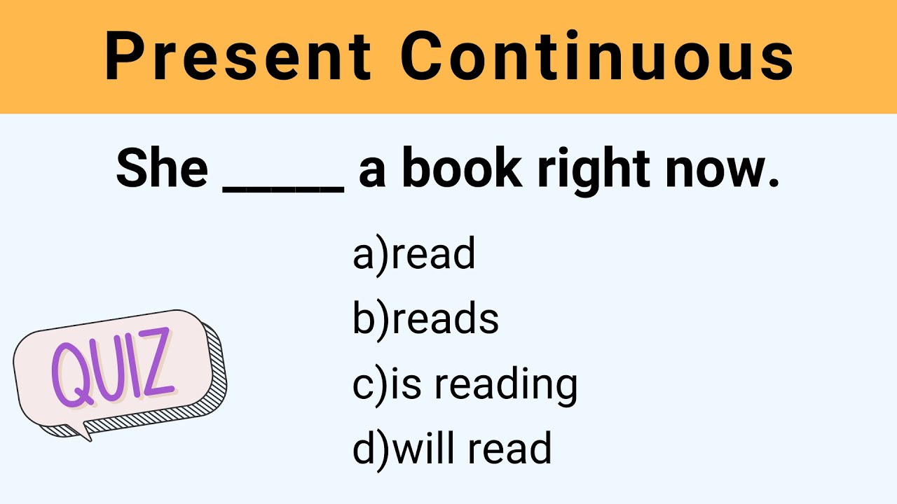 Present Continuous | Grammar Quiz | 语法 | व्याकरण | ไวยากรณ์ | gramatika ...