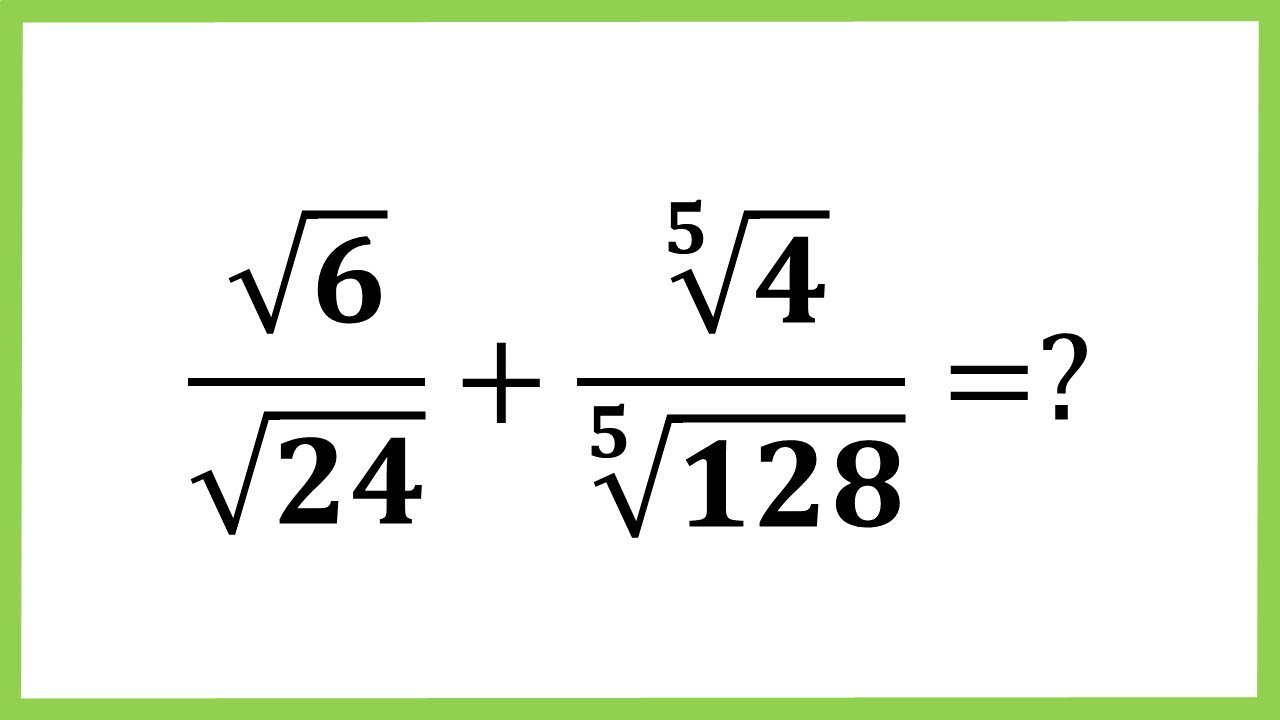 Can you solve this | Root 6 Root 24 Root 4 Root 128 | Square Root ...