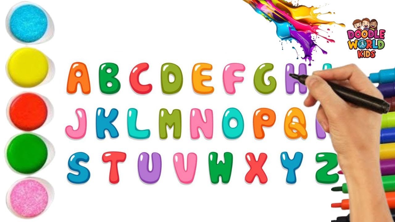 How to Draw ABCD | ABCD Alphabet Song for Kids | Nursery Rhymes Karaoke ...