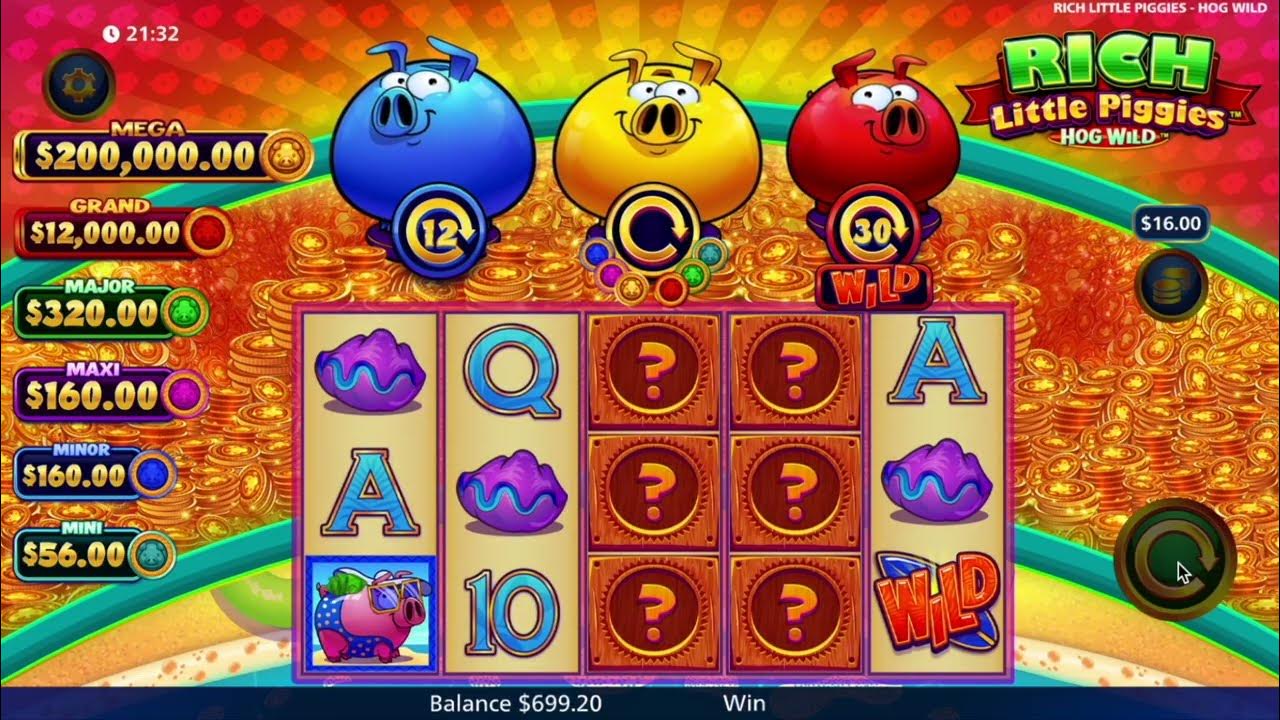 POPPIN PIGGIES with Rich Little Piggies Hog Wild Slot Machine || Round 109 - YouTube