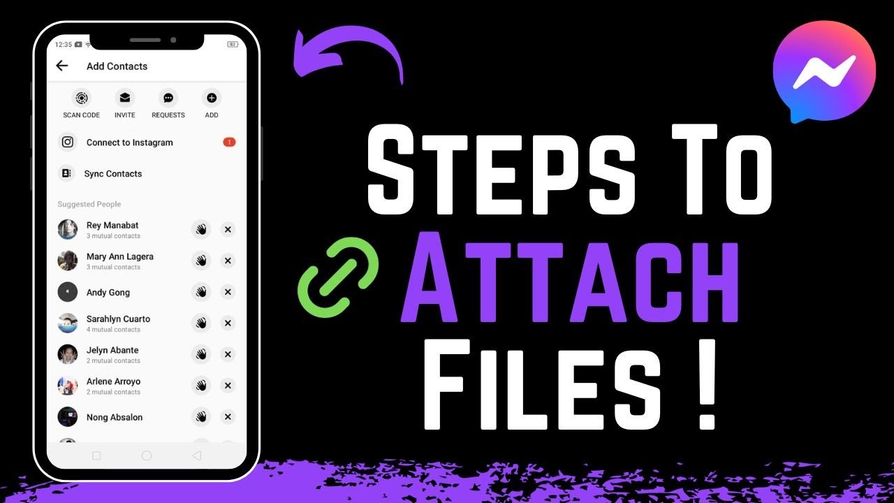 Messenger How to Attach File - YouTube