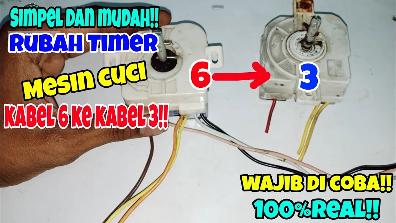 Cara mengganti timer kabel 3 dengan kabel 6!! - YouTube