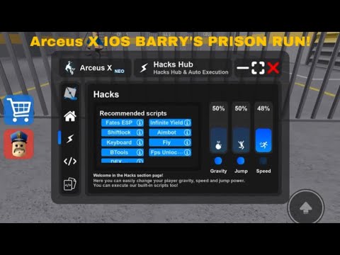 Arceus X IOS BARRY'S PRISON RUN!(FIRST PERSON) Script Showcase) (FREE IOS EXECUTOR) - YouTube