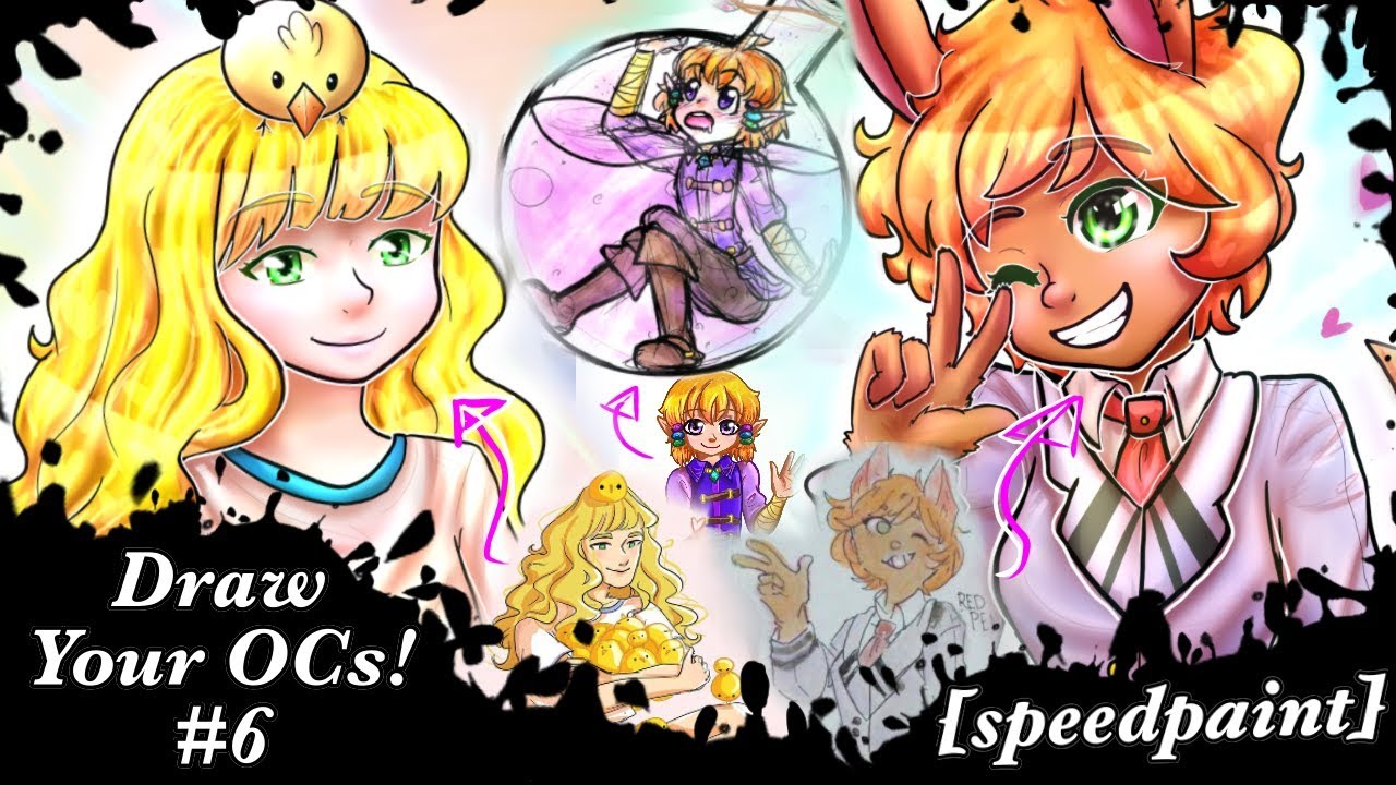 Drawing OC Requests #6 - Fun with Fluffy Hair! (+ My own OC and a ...