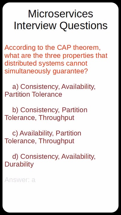 #20 #Microservices #Interview #Questions #shorts #cap_theorem - YouTube