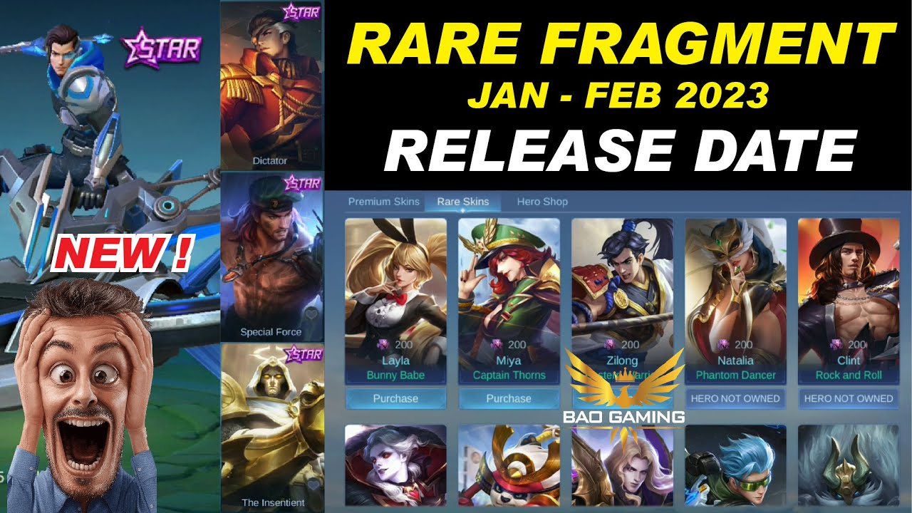 RARE FRAGMENT SKIN SHOP update and RELEASE DATE | January to February ...
