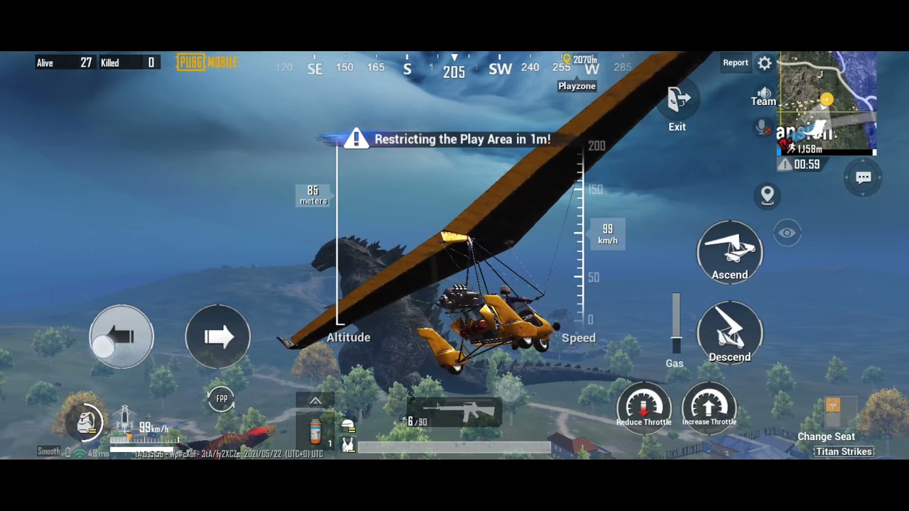 Godzilla Kills a Skull Crawler X Glider View PUBG Titan Strikes - YouTube