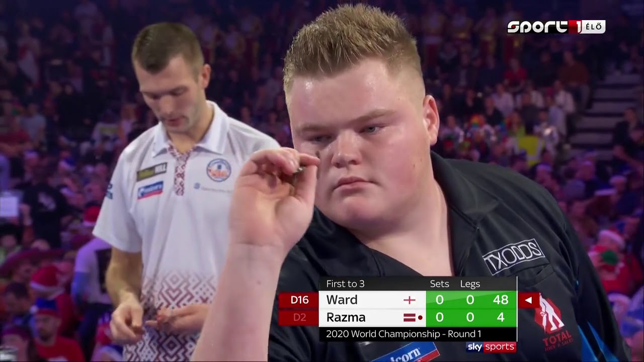 35) Harry Ward vs Madars Razma 2020 PDC World Darts Championship 2019. ...