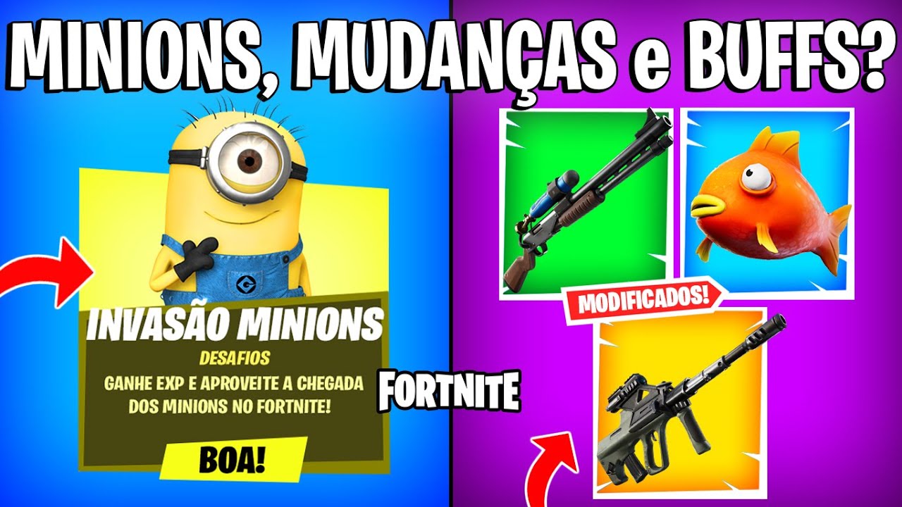 FORTNITE - EVENTO MINIONS, ITENS MUDANÇAS e NOVA SKIN? - YouTube