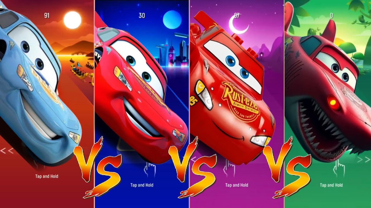 SUPER MEGAMIX - Dinoco McQueen 🆚 Lightning McQueen 🆚 Lego McQueen 🆚 ...