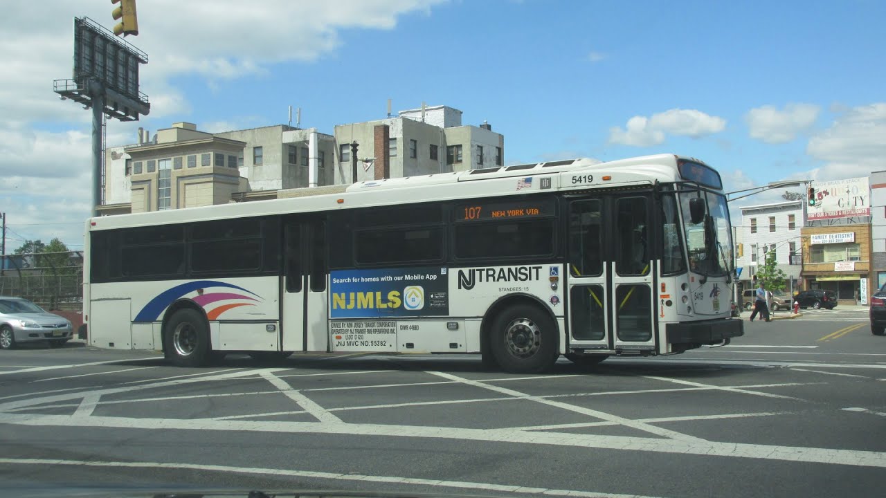 New Jersey Transit NABI 416.15 (40-SFW) #5419 on the 108 to New York ...