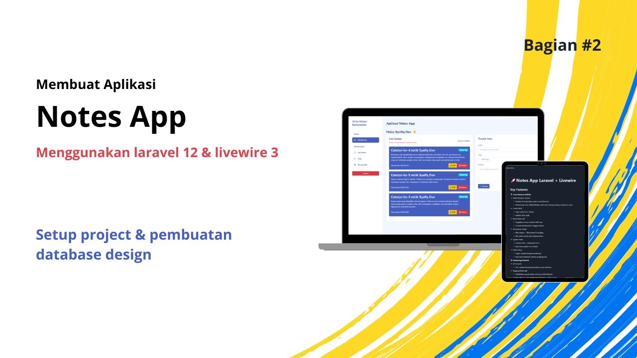 Membuat aplikasi notes app - setup project & pembuatan database design ...