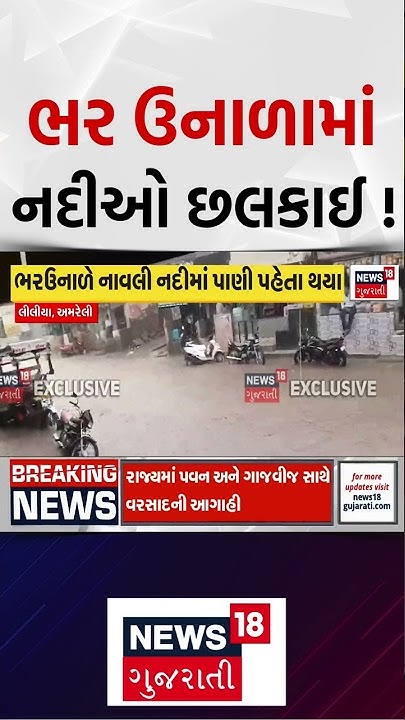 Amreli Heavy Rain: ભર ઉનાળામાં નદીઓ છલકાઈ | Navli River Flood | Weather News | News18 Gujarati ...
