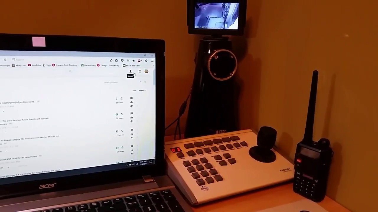 Home CCTV Camera System - Desktop Mini Monitor and Controller - YouTube