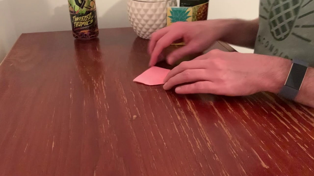 2020 Origami Calendar February Day 24 Cat Post it - YouTube