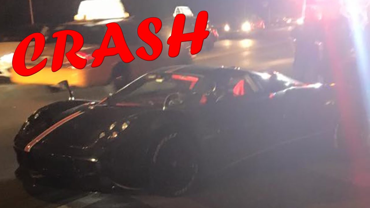 PAGANI HUAYRA LA MONZA LISA CRASH IN MIAMI - YouTube