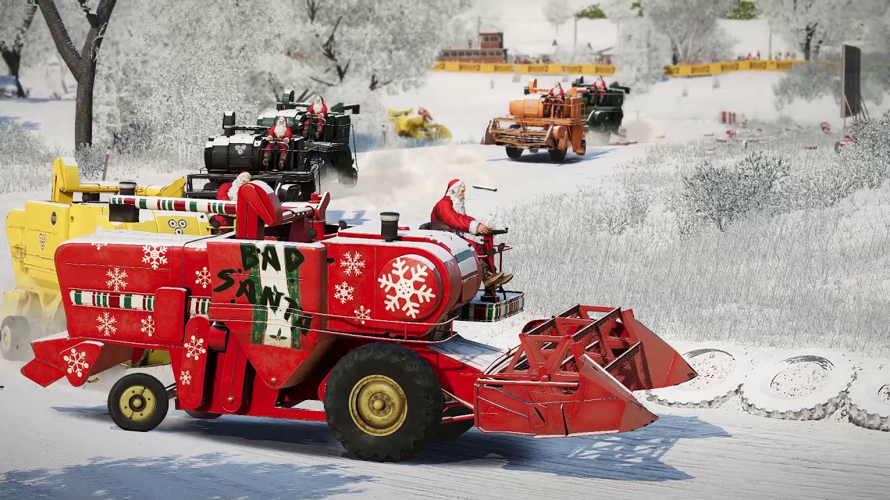 Wreckfest - Bad Santa harvester race (replay) - YouTube