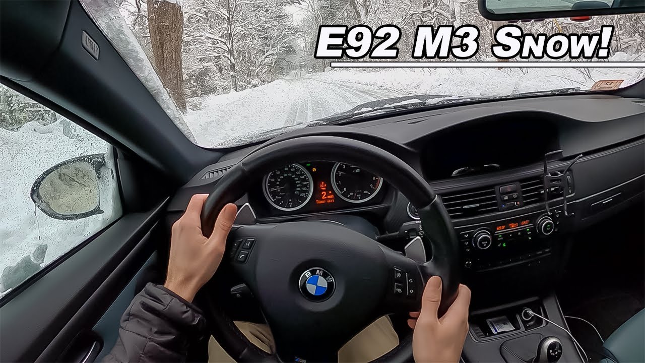 BMW E92 M3 Snow Drive - Why RWD is More Fun (POV Binaural Audio) - YouTube