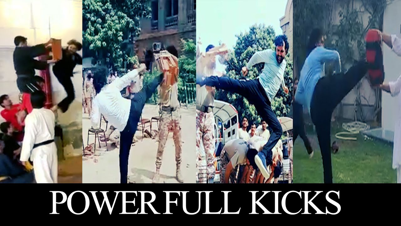 wheel kick n flying kick power - YouTube