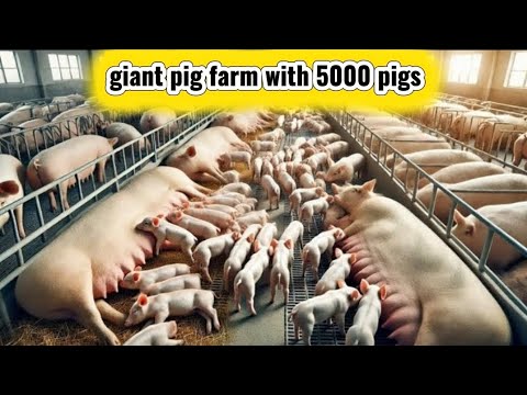 The entire pig farming process at the giant pig farm.