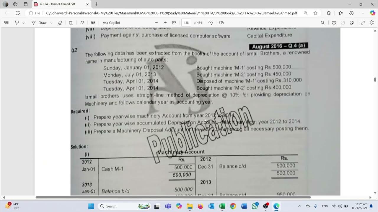 Disposal of Assets- Complete Solved Question: Q2 Jameel Sb File 2 of 5 - YouTube