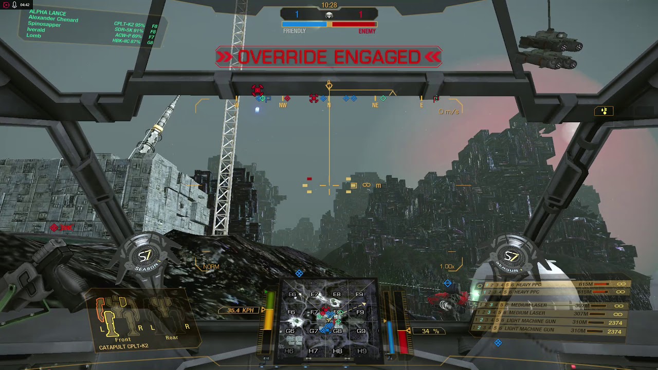 MWO - Catapult K2 - Dual Heavy PPC - 600+ Damage - Grim Plexus - YouTube