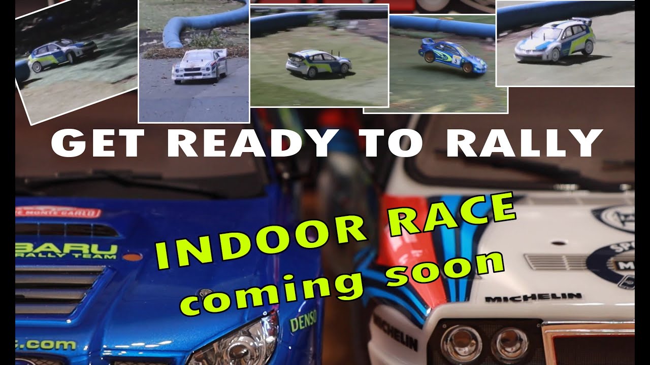 Get ready for RC car rally racing - big indoor event - YouTube