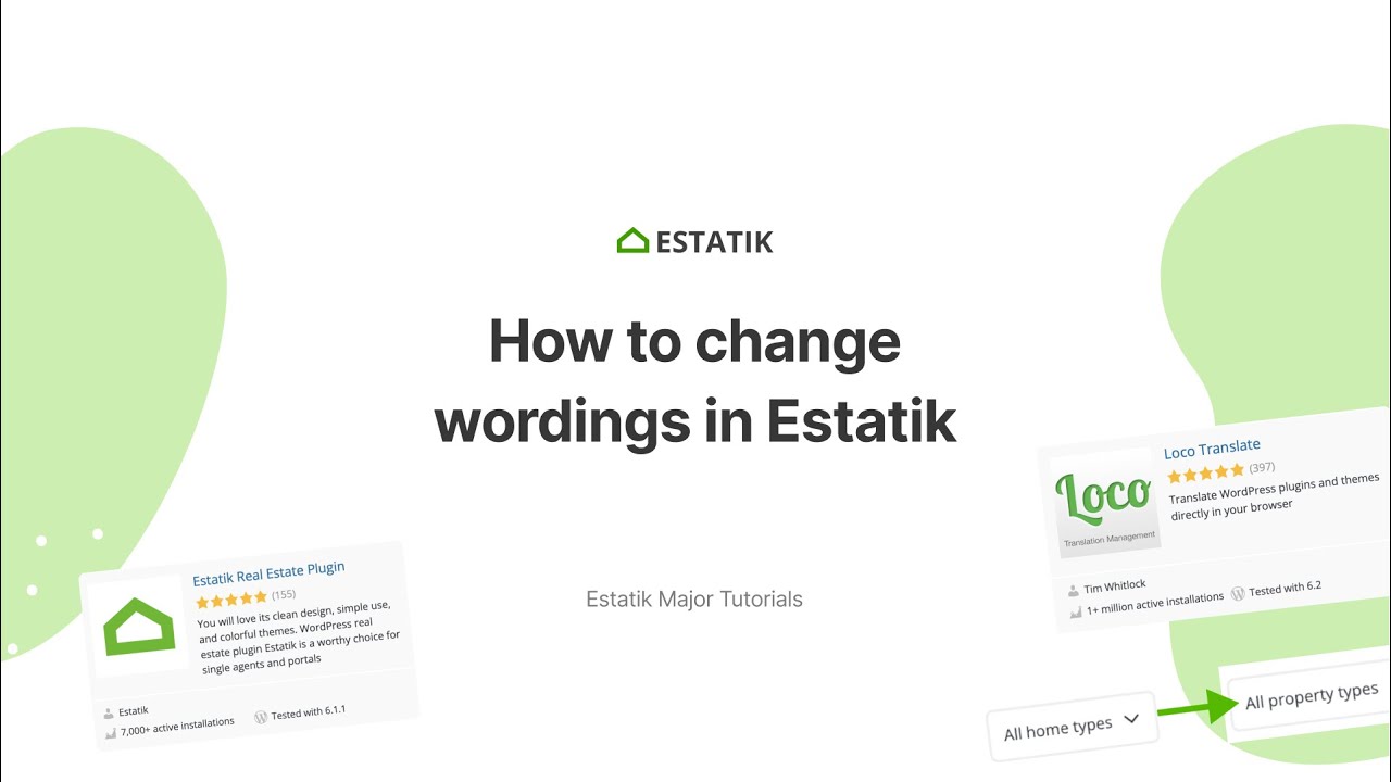 Estatik Plugin: How to change wordings via Loco Translate - YouTube