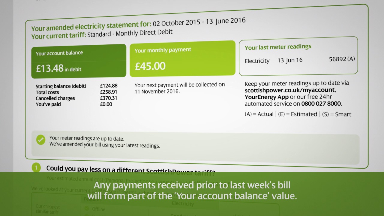 Scottish Power Complaint Amended Bill Explained YouTube