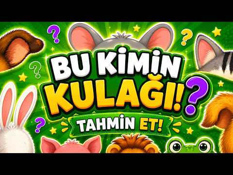 Bu Kimin Kulağı? 👂 %99 Yanılıyor! | Çocuklar İçin Eğlenceli Tahmin Oyunu 🐶🐱🐘