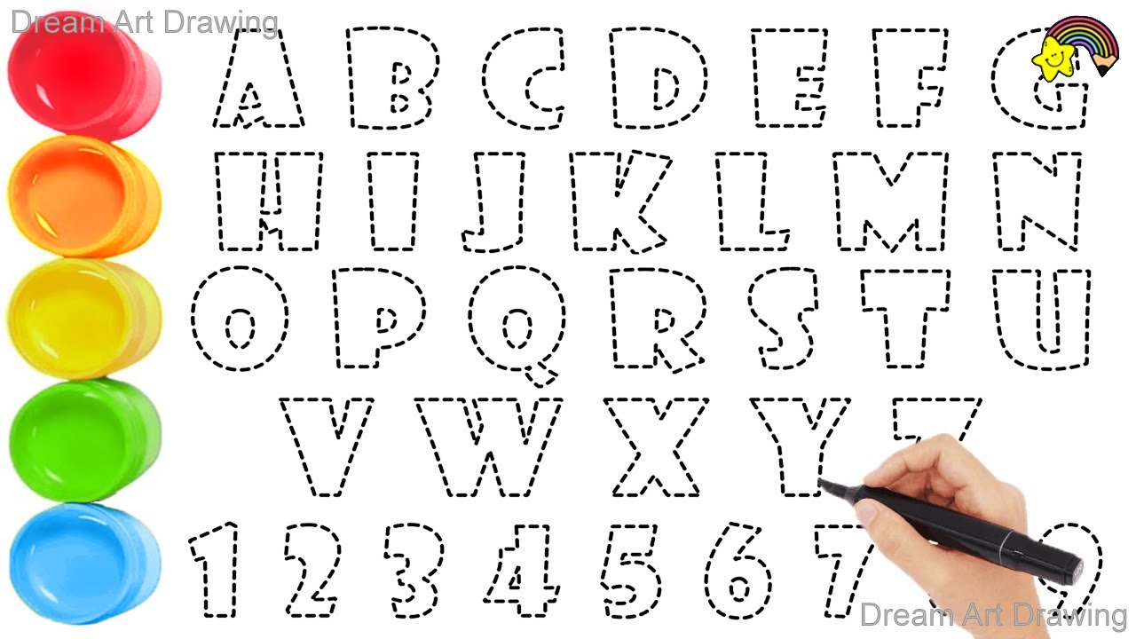 ABCD Drawing & 1234 Painting Made Easy: Fun Alphabet Drawing and ...