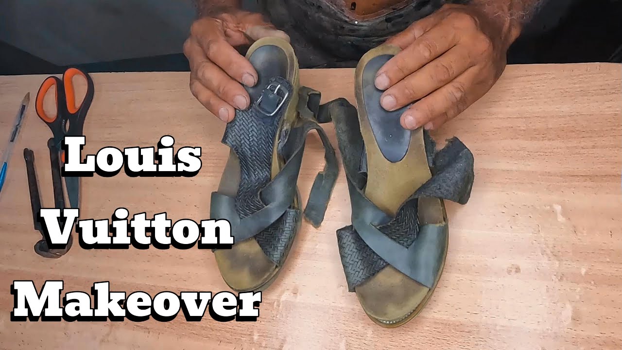 Women's High Heel Repair | Black Louis Vuitton Heel Transformation ...