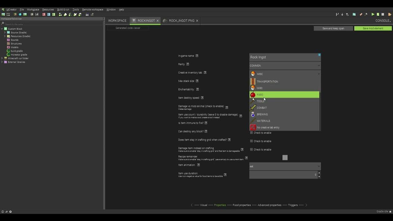 How To Create a Custom Block and Item in Minecraft MCreator Part 1 - YouTube