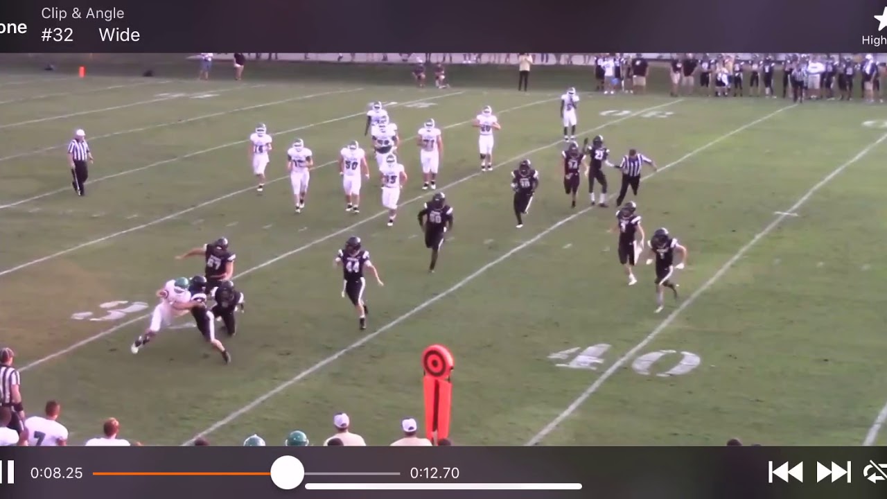 ref gets laid out at football game - YouTube