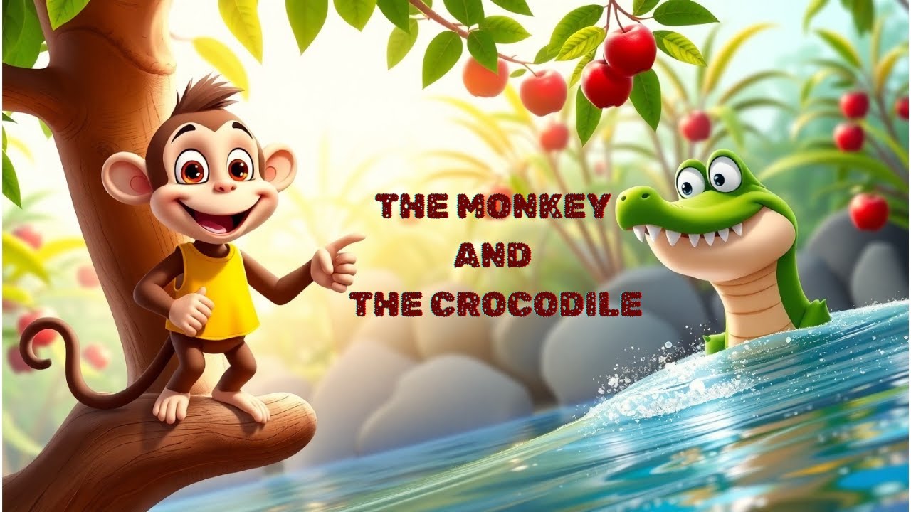 The Monkey and The Crocodile Story in English | Stories for Kids ...