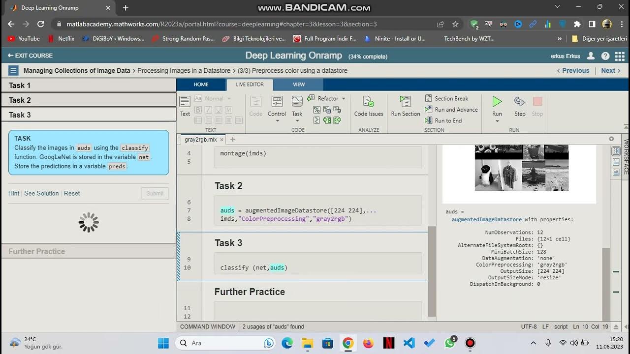 Ödevi Matlab Deep Learning Onramp 3 Imagedatastore Part 2 Youtube